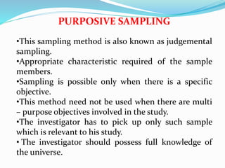 Non – Probability Sampling (Convenience, Purposive). | PPTX