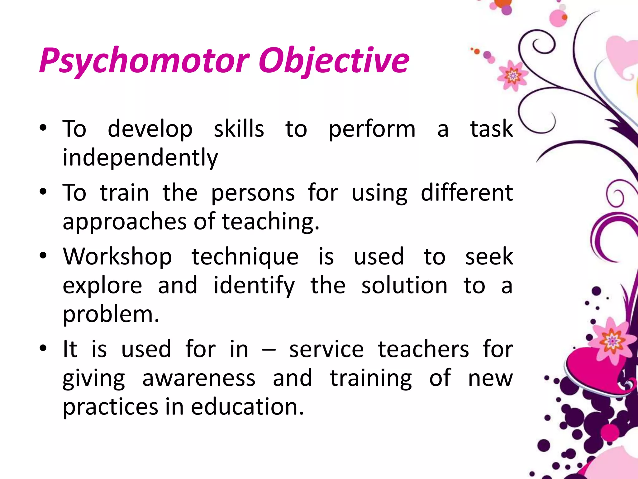 Teacher Education | PPTX | Workshops and Classes | Hobbies & Interests