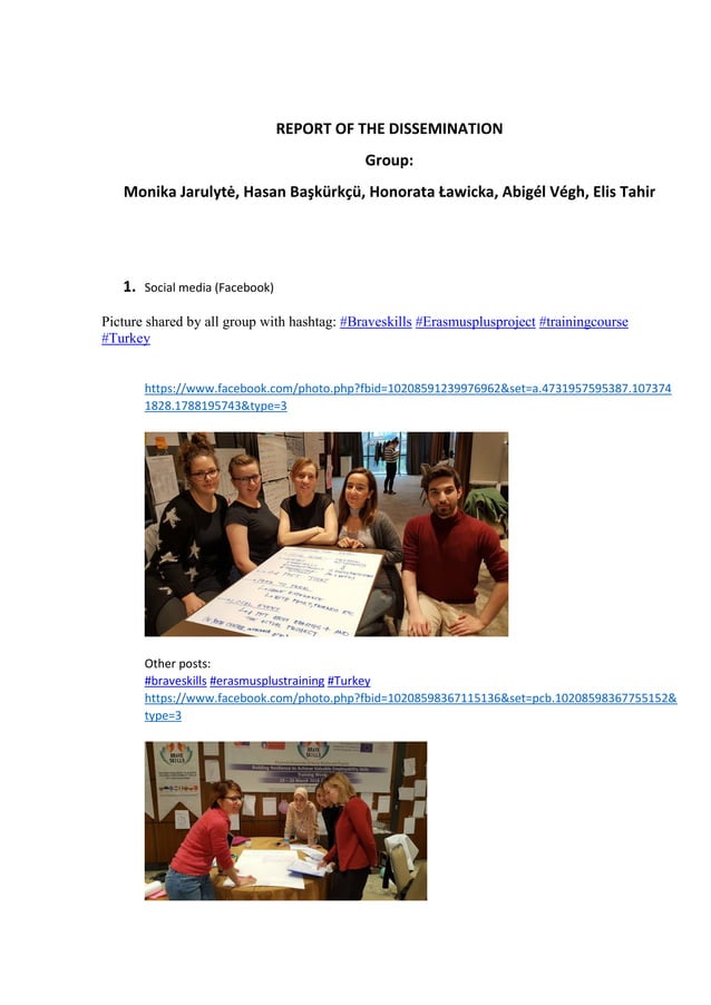 Monika j. and group dissemination report | PDF | Social Networking ...