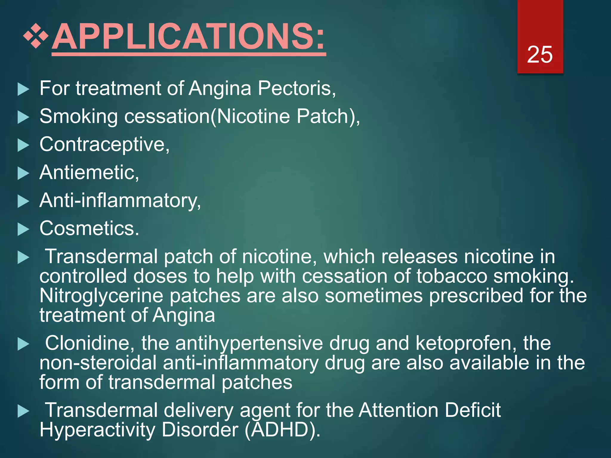 Transdermal drug delivery system | PPTX