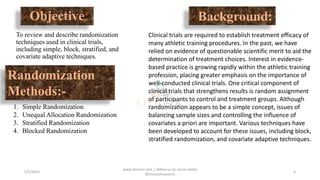Randomization – From The Technical Front | PPTX | Medical Health