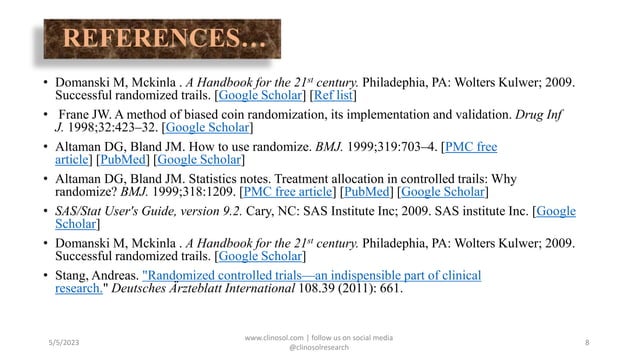 Randomization – From The Technical Front | PPTX | Medical Health