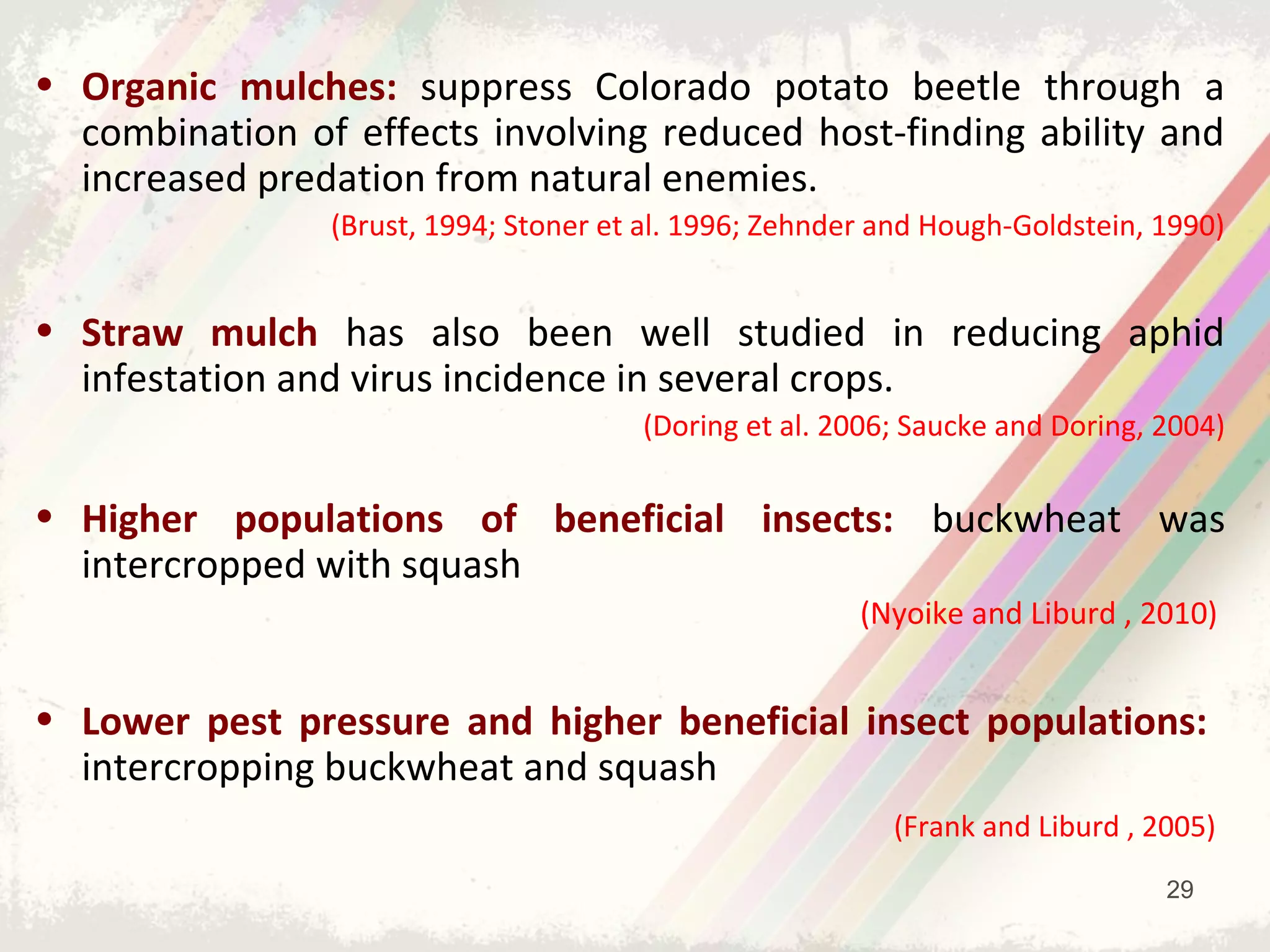 Insect-pest management in Organic Agriculture - Options and Challenges ...