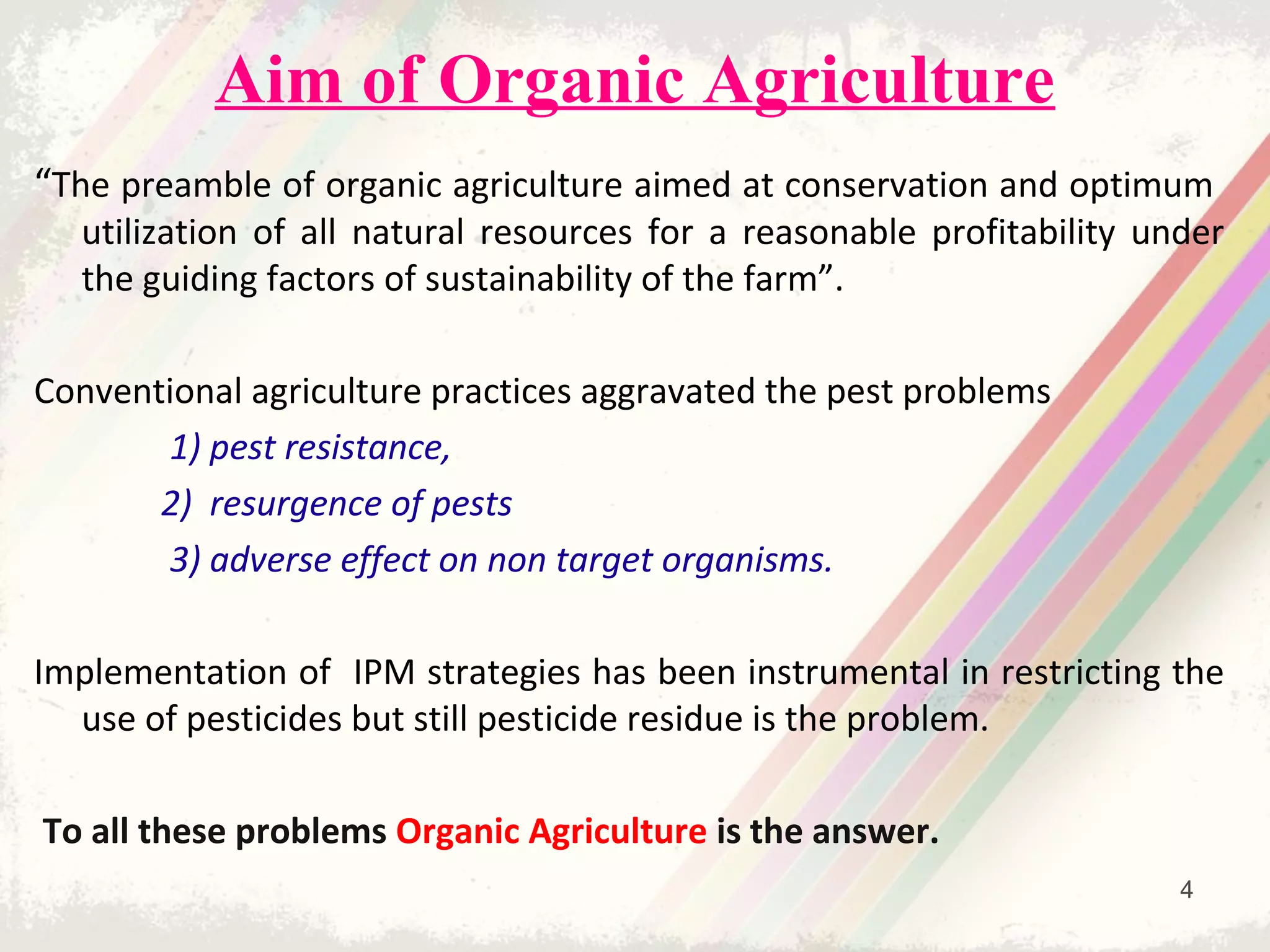 Insect-pest management in Organic Agriculture - Options and Challenges ...