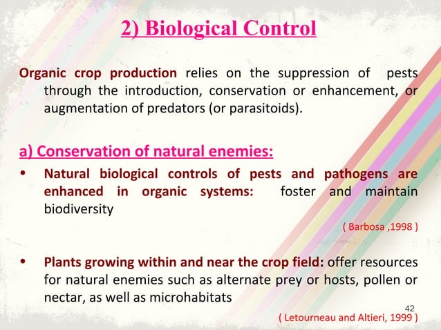 Insect-pest management in Organic Agriculture - Options and Challenges ...
