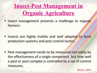 Insect-pest management in Organic Agriculture - Options and Challenges ...