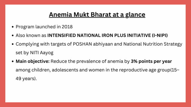 Presentation on Anemia Mukt Bharat | PDF | Blood Disorders | Diseases ...