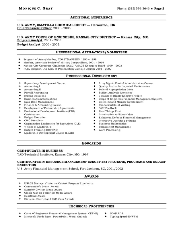 Resume - Monique Gray | PDF