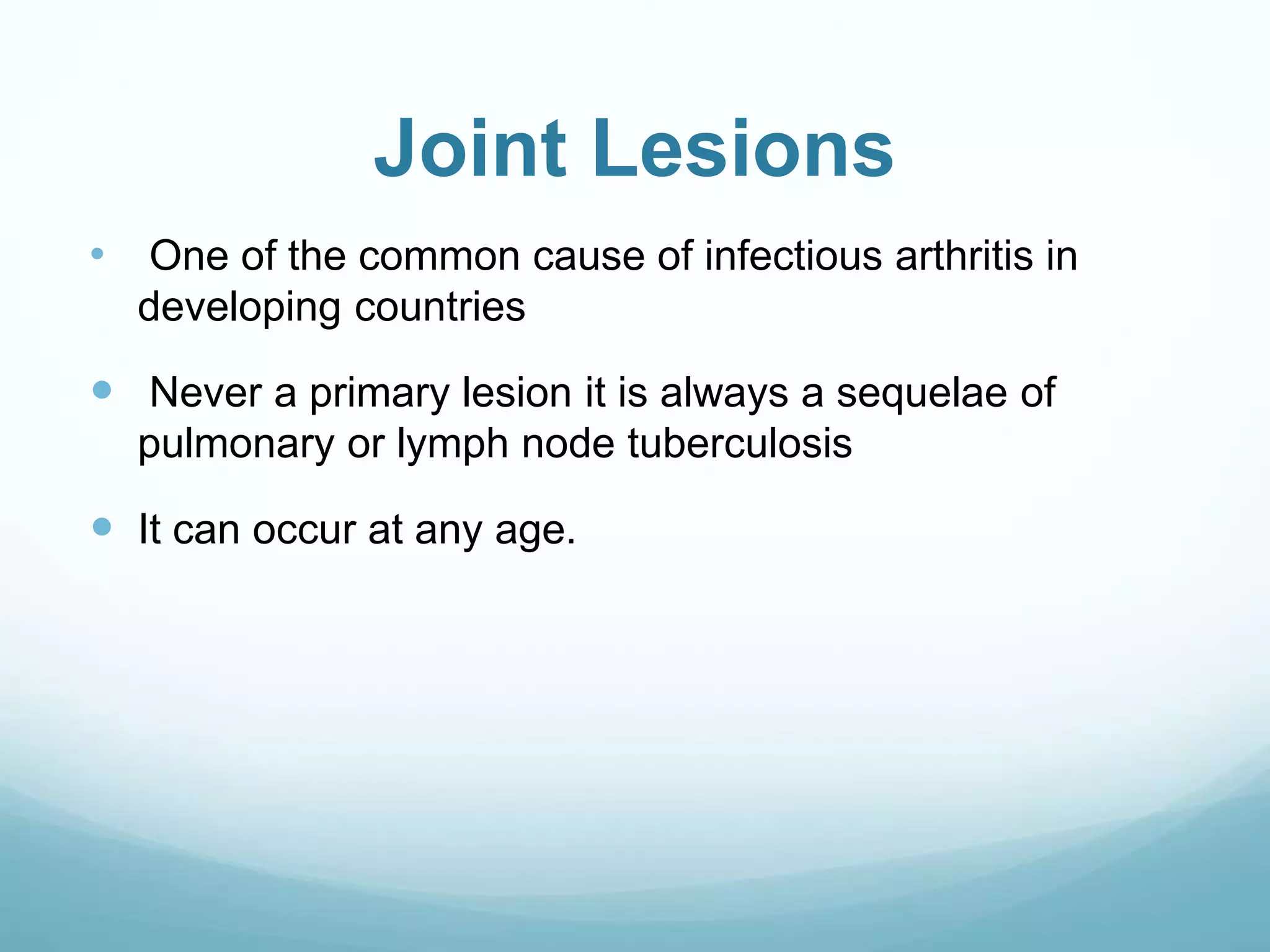 Tuberculosis of joint | PPTX