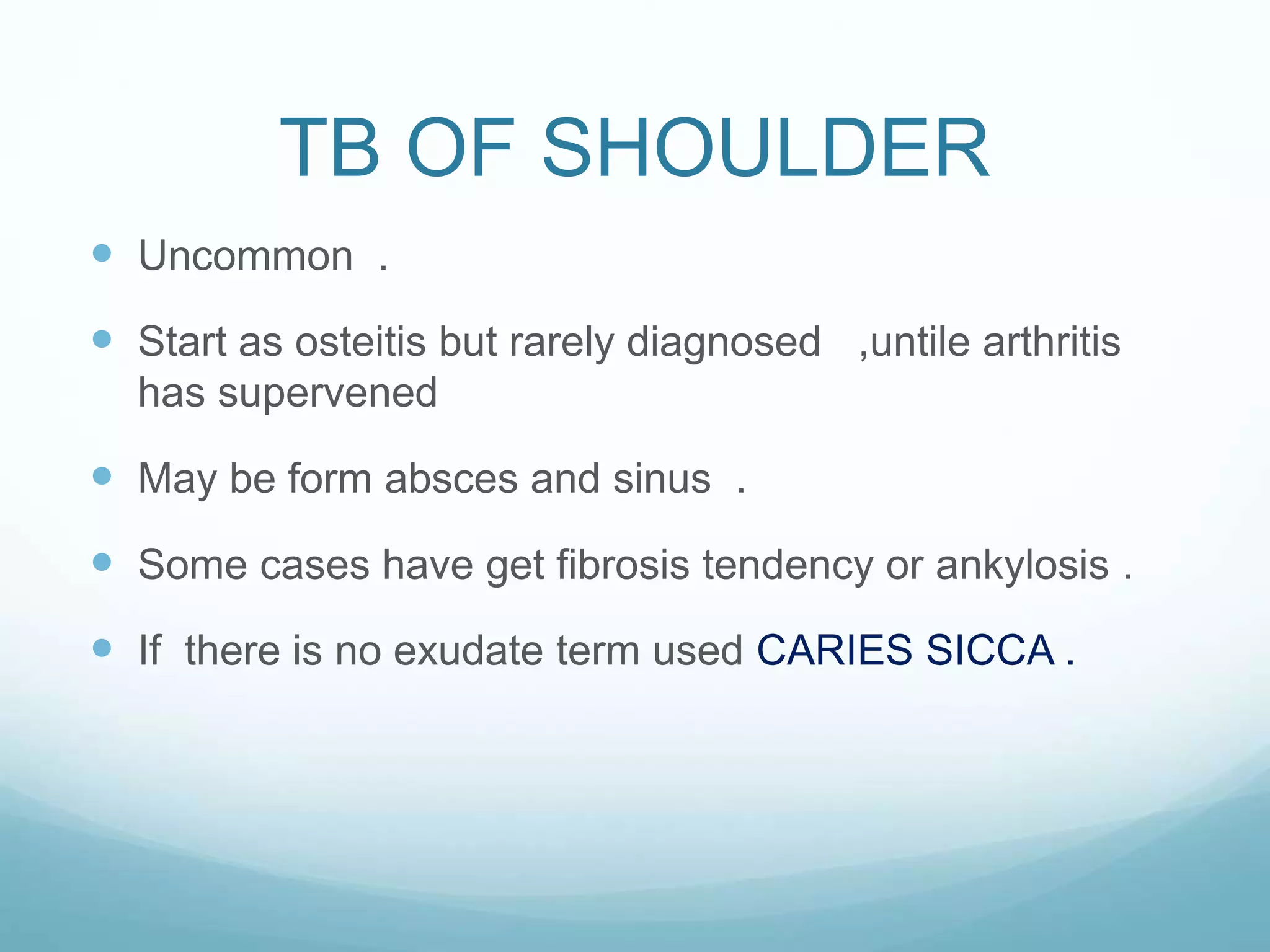 Tuberculosis of joint | PPTX