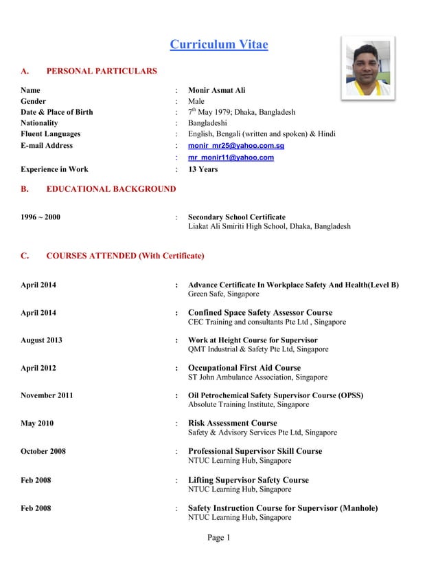 Monir resume new | PDF