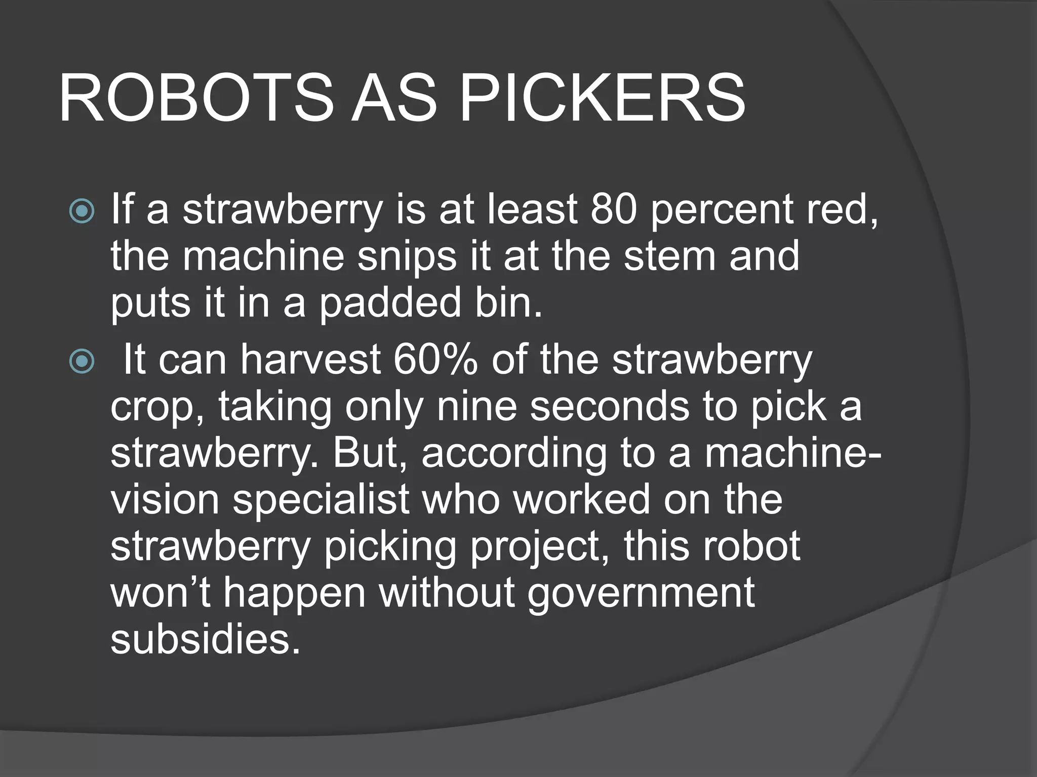 Robotics in agriculture | PPTX