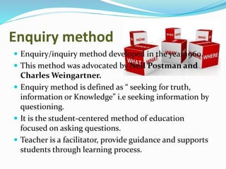 Discovery and enquiry method | PPTX