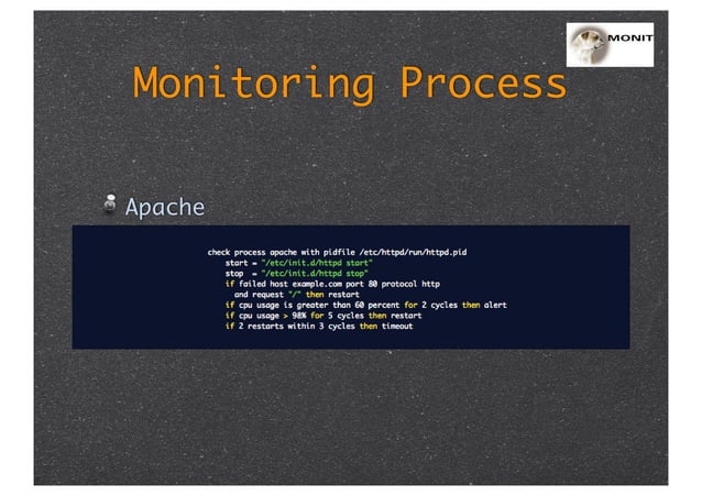 Monit - Introduction, Configuration & Usage | PPT