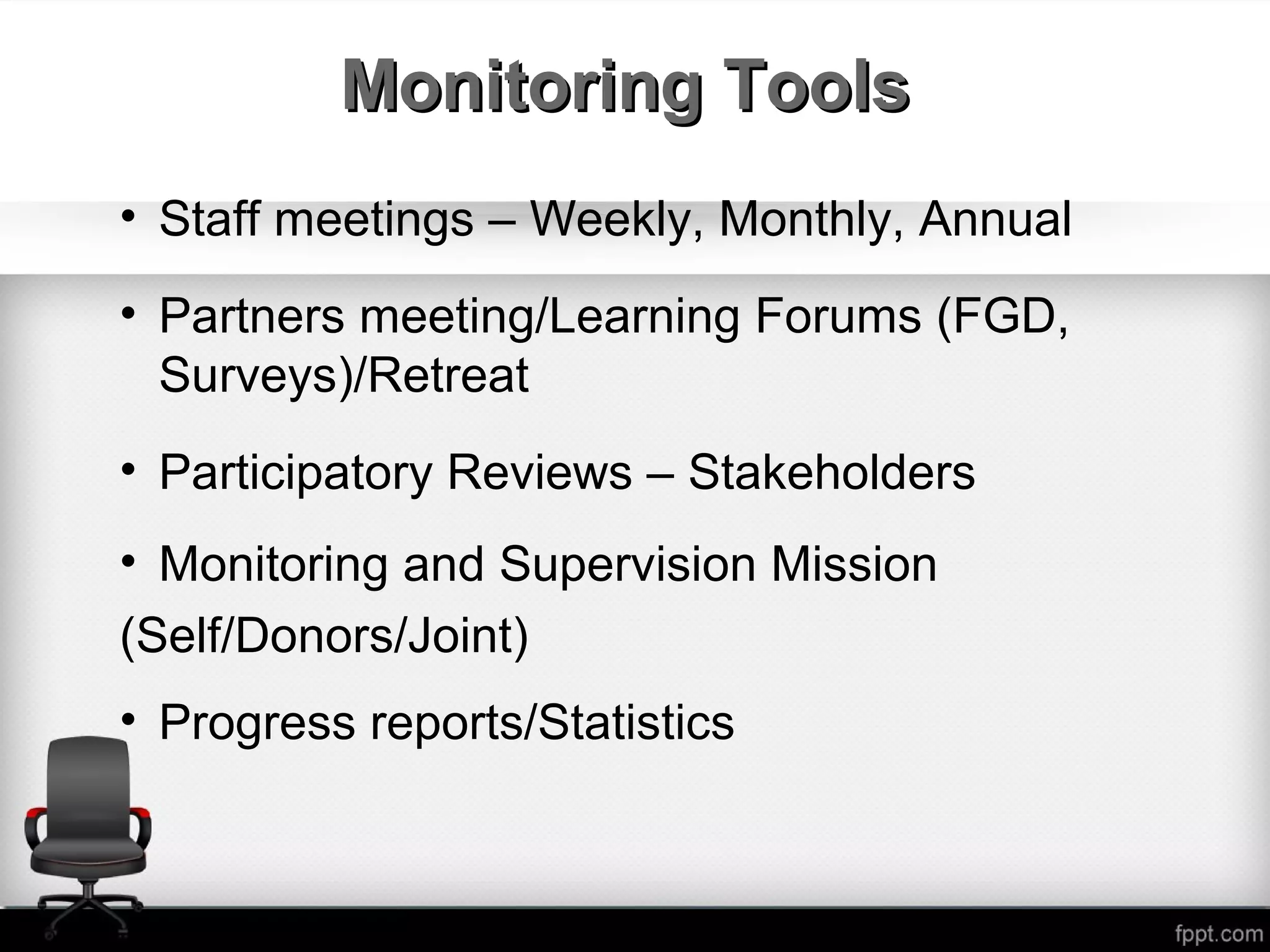 Monitioring evaluations | PPT