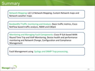 Monitor and manage everything Cisco using OpManager | PPT
