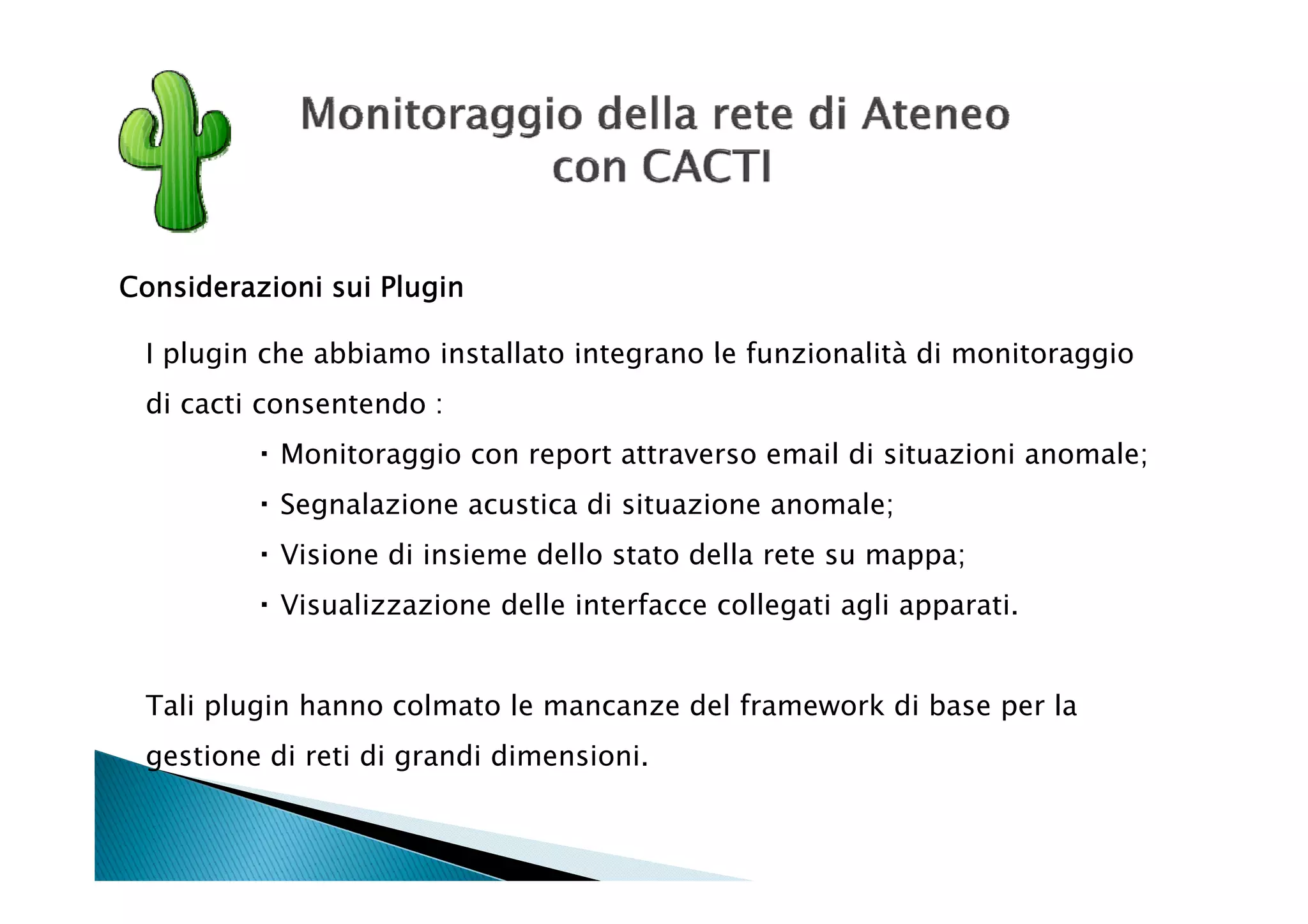 Monitoraggio della rete con cacti | PDF