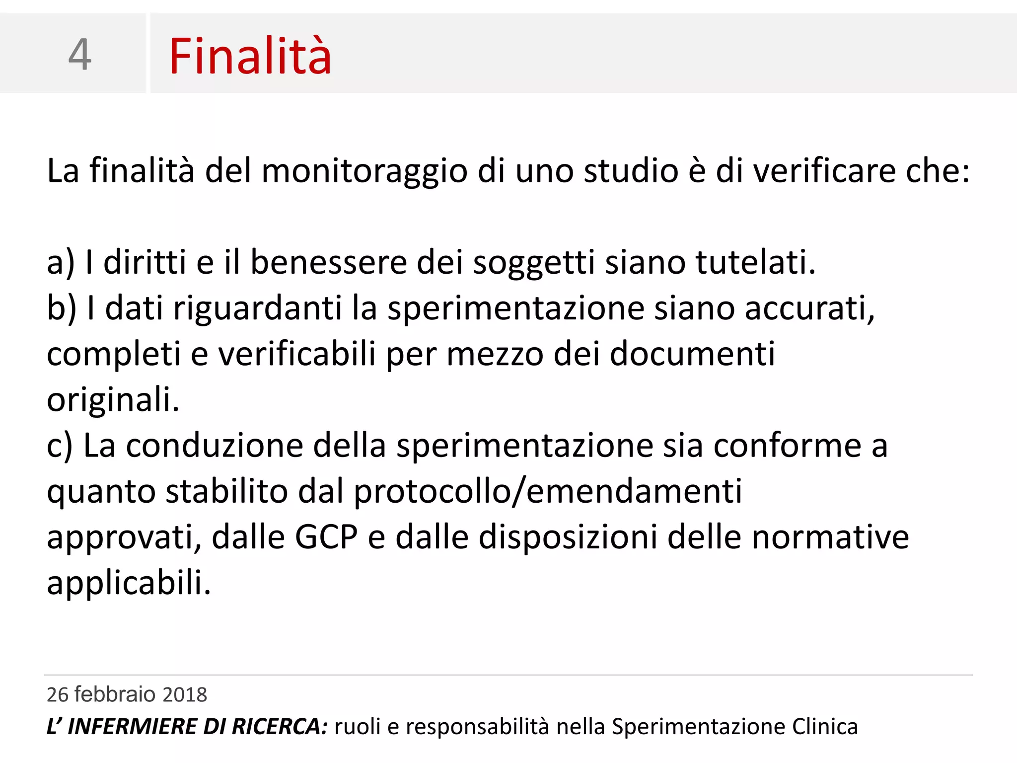 Monitoraggio di uno studio clinico | PPTX