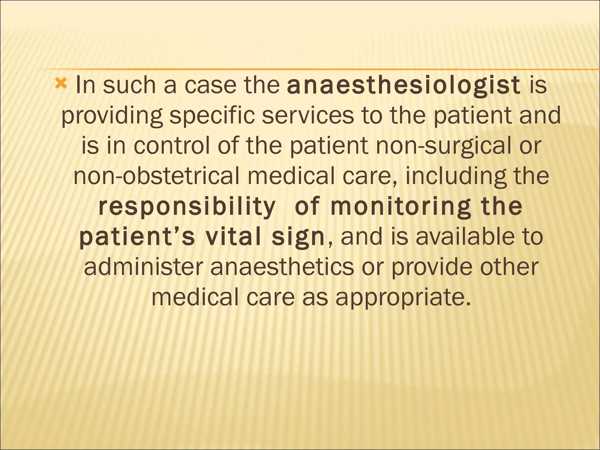 Monitored anaesthesia care | PPT