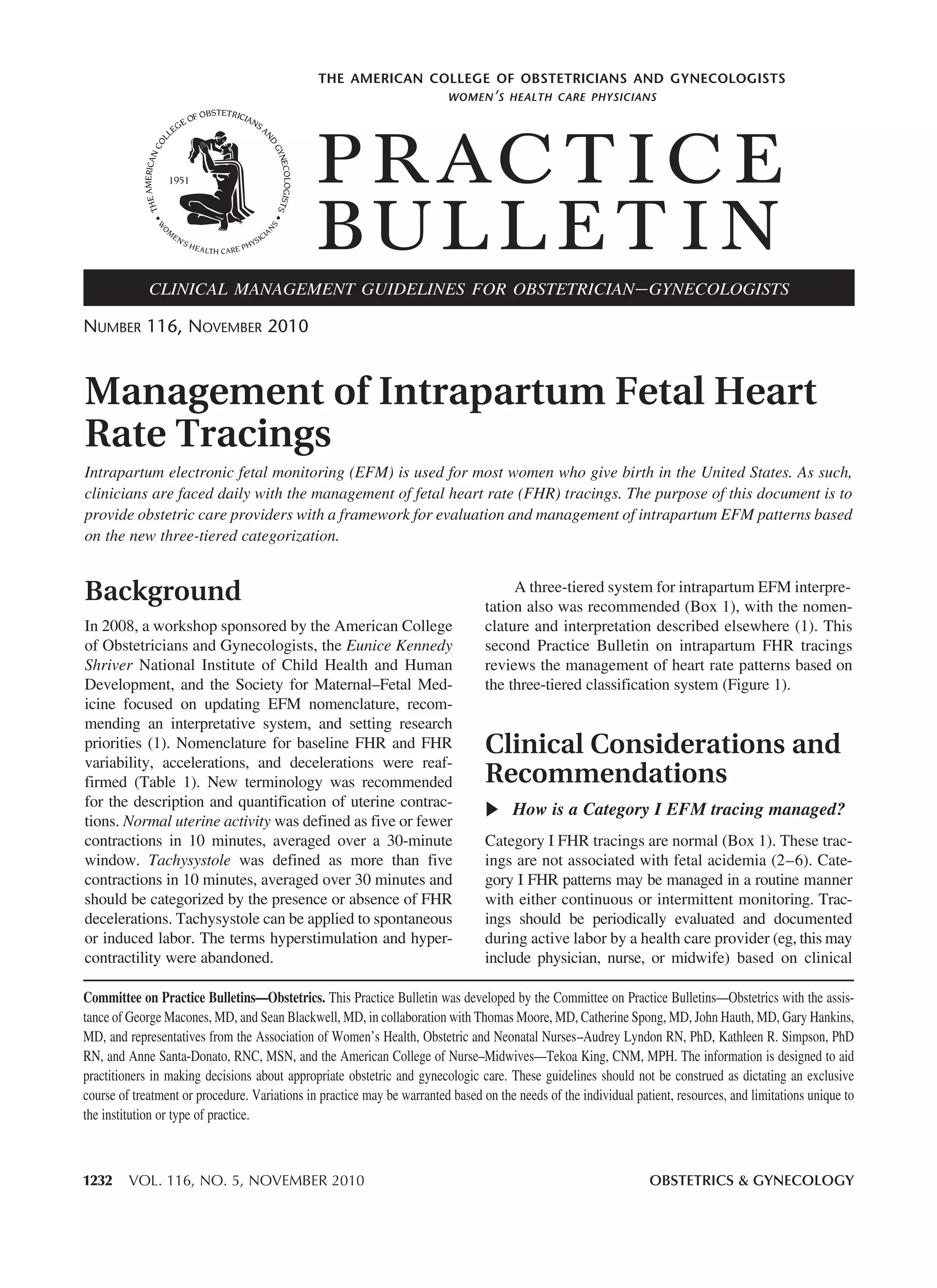 Monitoreo electronico fetal | PDF