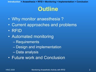Sensors and Insensibility - Monitoring Anaesthetic Activity with RFID | PPT