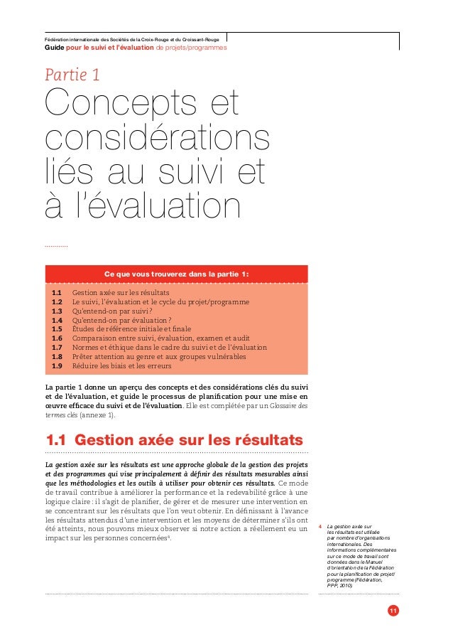 Planification de projet/programme Manuel d 'orientation - IFRC