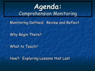 Monitoring Comprehension | PPT