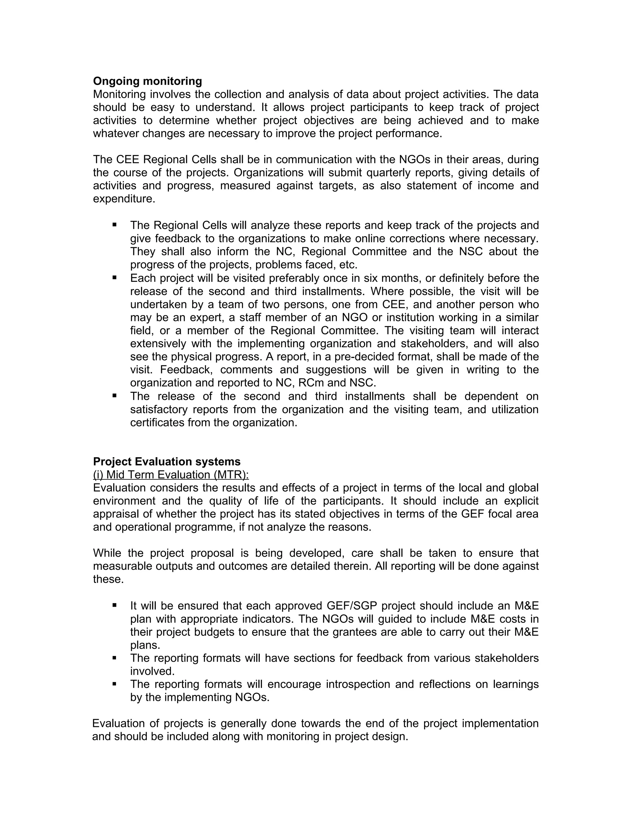 Monitoring Evaluation And Reporting Doc