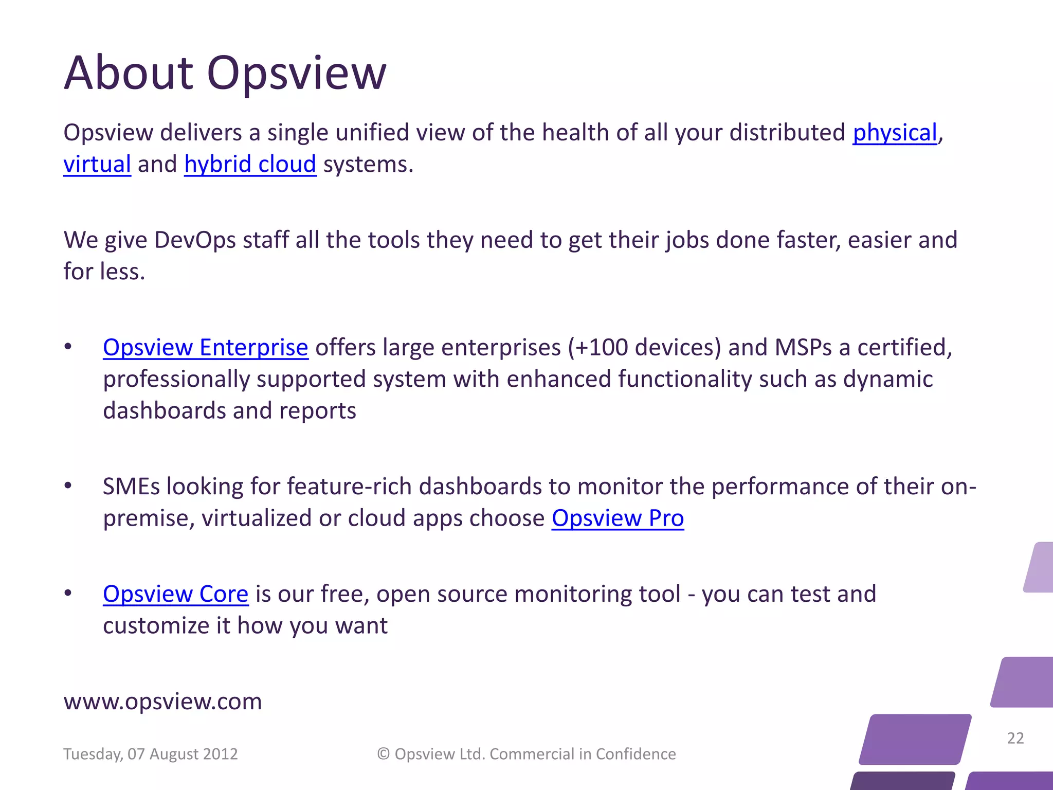 Monitoring Microsoft Sql Server 2008 With Opsview Ppt