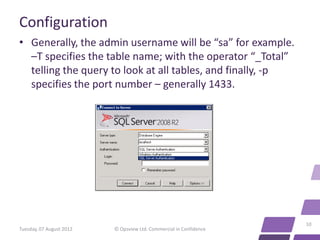 Monitoring Microsoft SQL Server 2008 with Opsview | PPTX