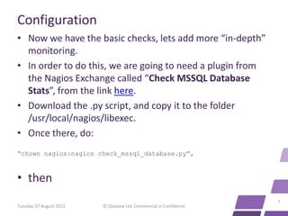Monitoring Microsoft SQL Server 2008 with Opsview | PPTX