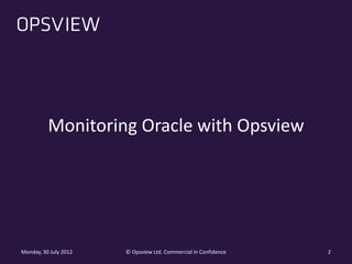 Monitoring Oracle Databases with Opsview | PPTX | Operating Systems | Computer Software and ...