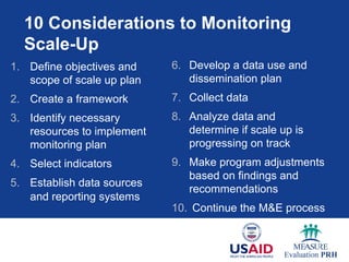 Monitoring Scale-up of Health Practices and Interventions | PPT