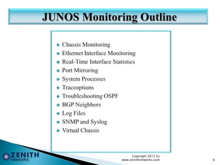 JUNOS - Monitoring and Troubleshooting | PPT