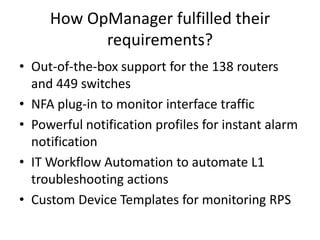 Monitoring 43k interfaces with OpManager Enterprise Edition | PPTX ...