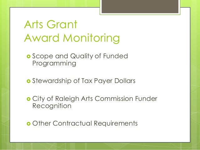 City of Raleigh Agency Grant Monitoring