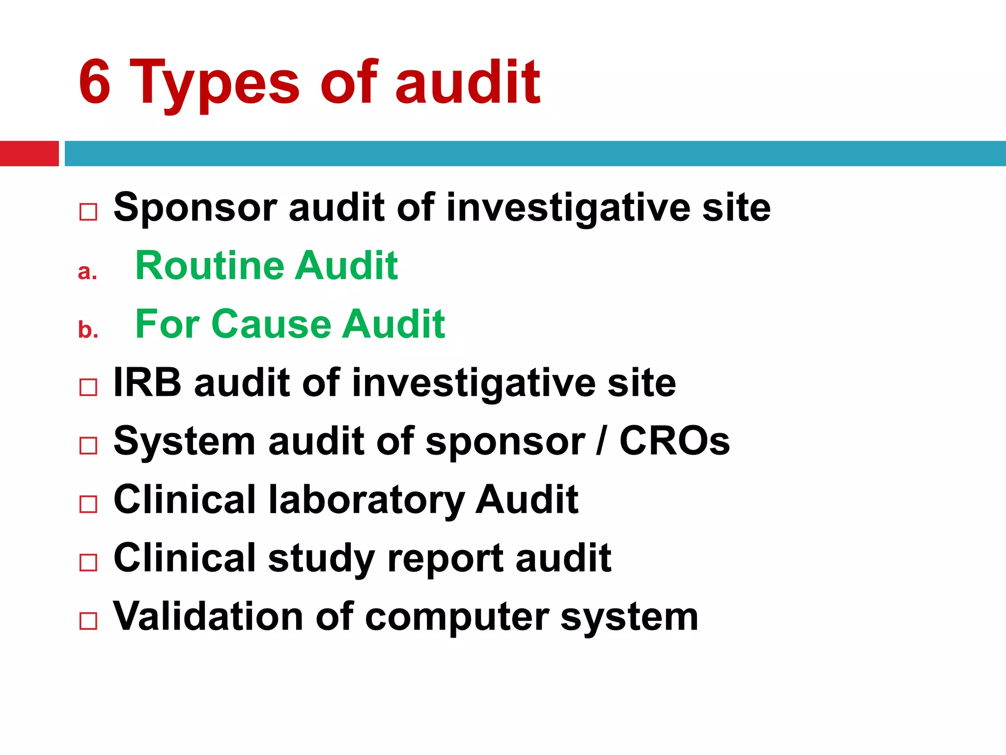 Monitoring and auditing in clinical trials | PPTX