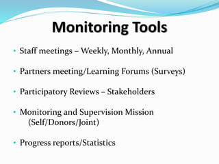 Monitoring and evaluation presentatios | PPTX