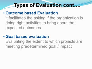 Monitoring and evaluation presentatios | PPT