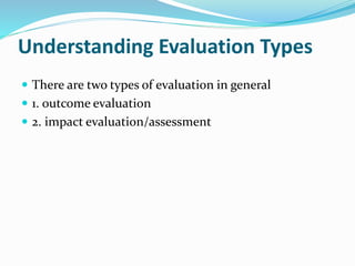 Monitoring and evaluation presentatios | PPTX