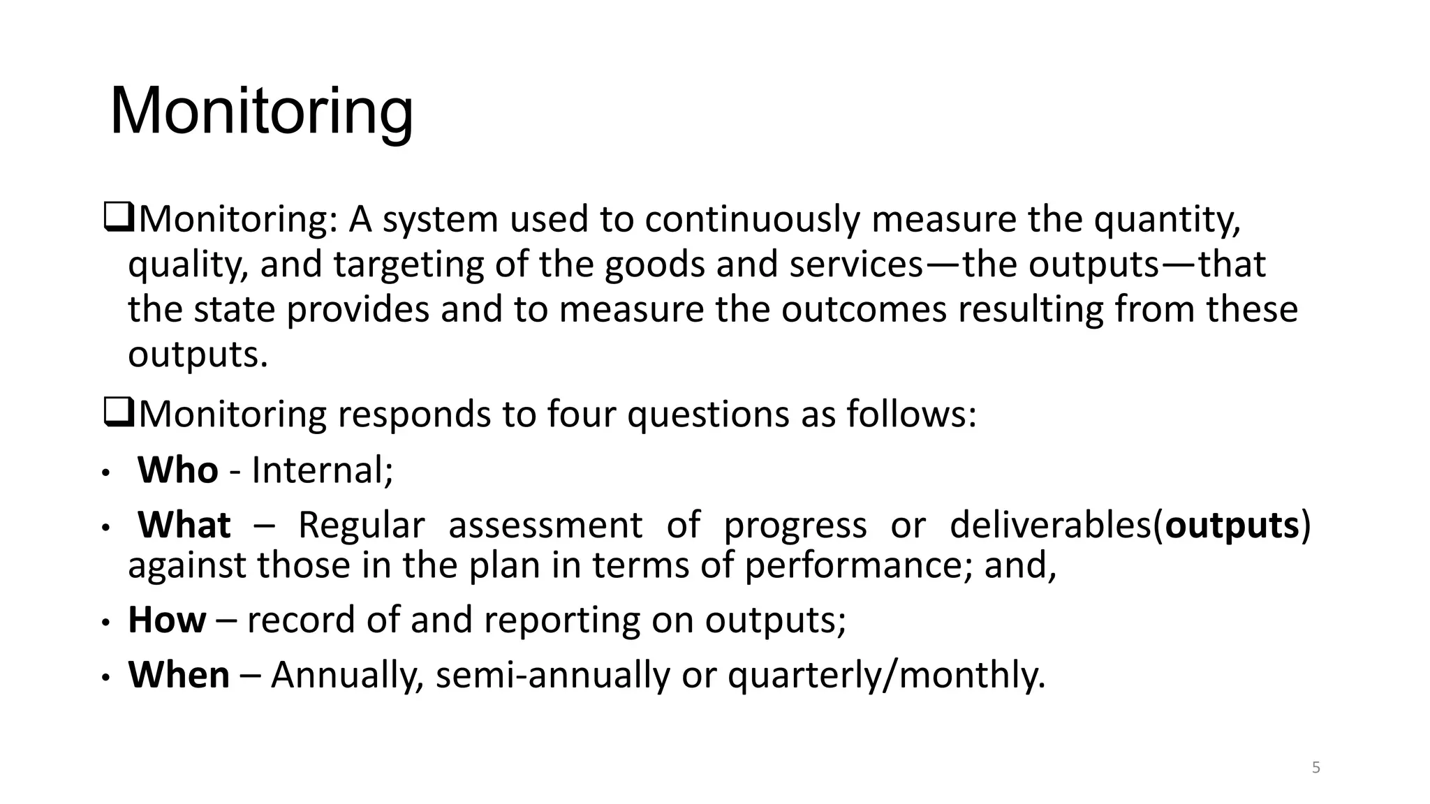 Monitoring and evaluation and the policy process | PDF