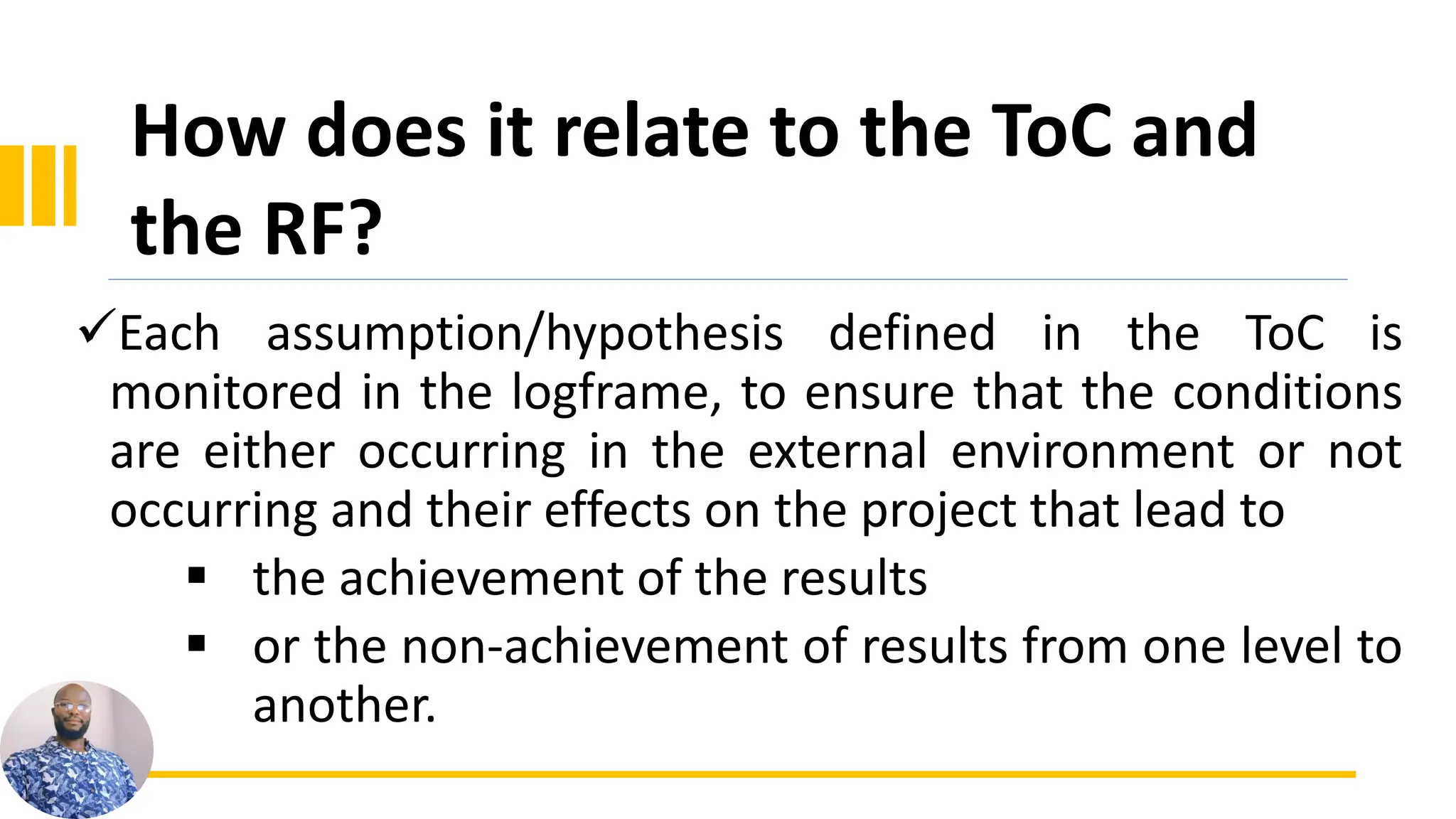 Monitoring and Evaluation Plan (Theory of change, results framework ...