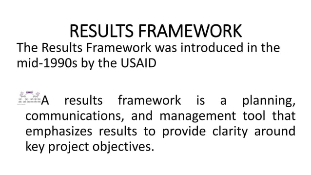 Monitoring and Evaluation Plan (Theory of change, results framework ...
