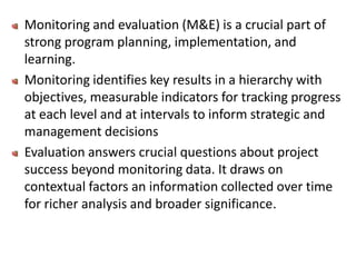 Monitoring And Evaluation | PPTX | Business | Business and Finance