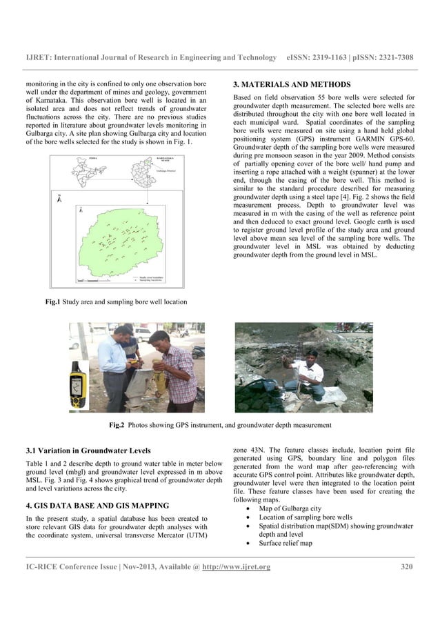 Monitoring And Gis Mapping Of Groundwater Level Variations In Gulbarga