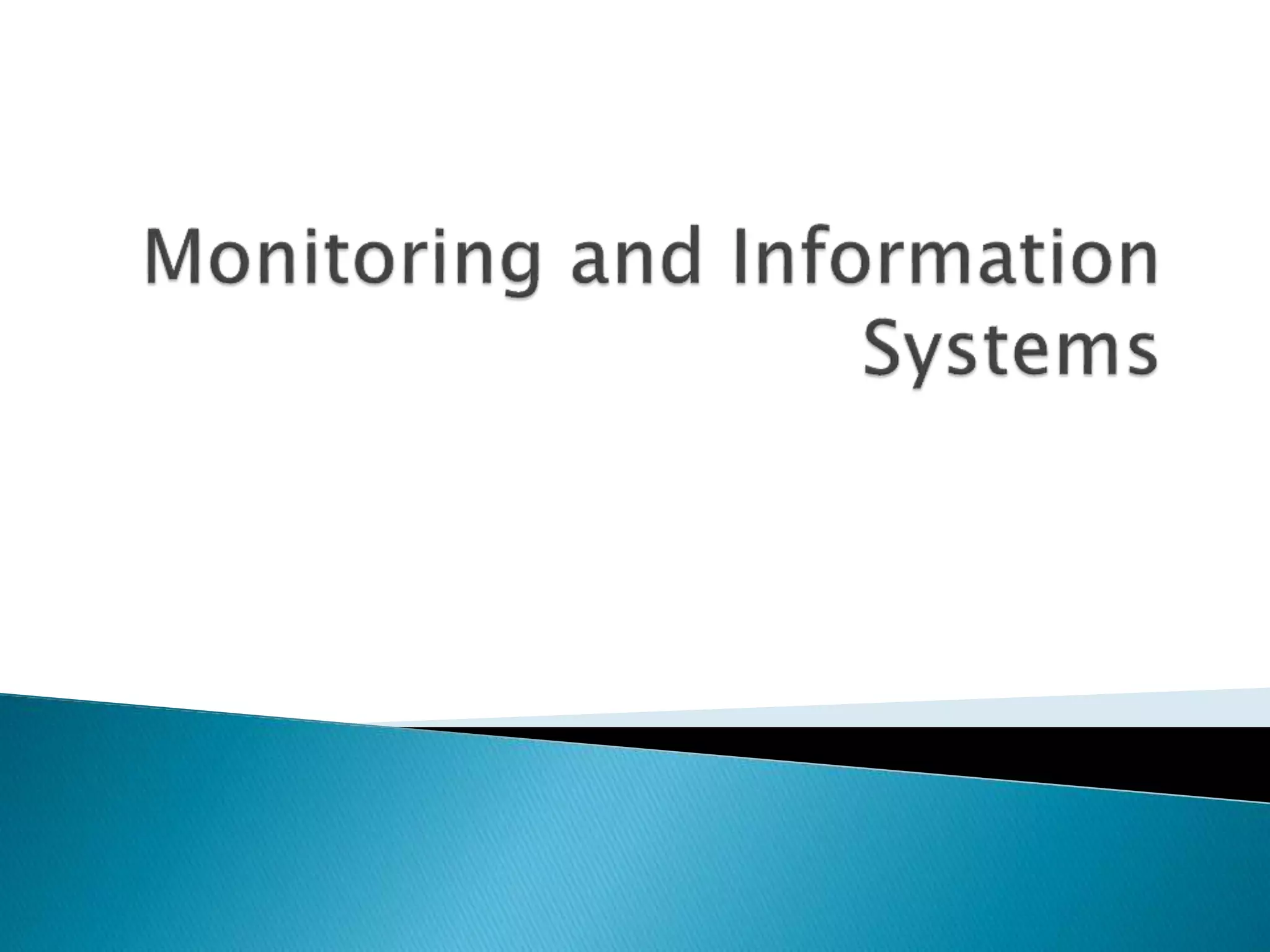 Monitoring and information systems | PPT