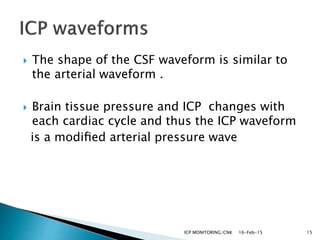 Monitoring and treatment of increased intracranial pressure cnk | PPT
