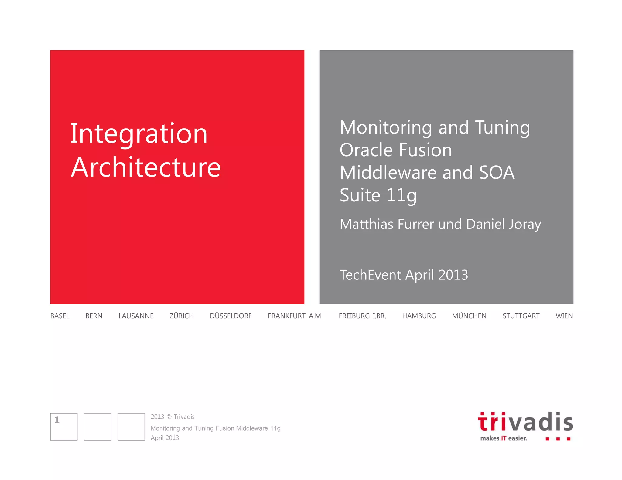 Monitoring and Tuning Oracle FMW 11g | PPT
