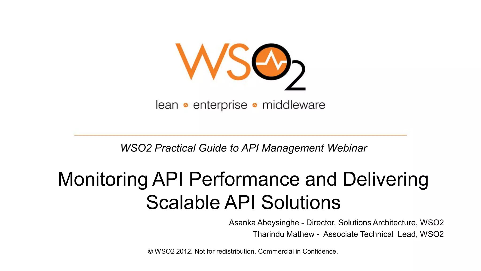 Monitoring Api Performance And Delivering A Scalable Api Solution Ppt 8179