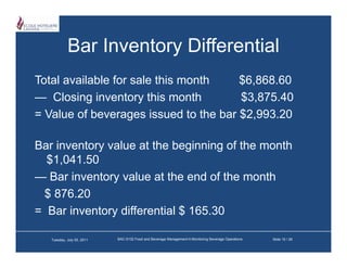 Monitoring beverage operations | PDF